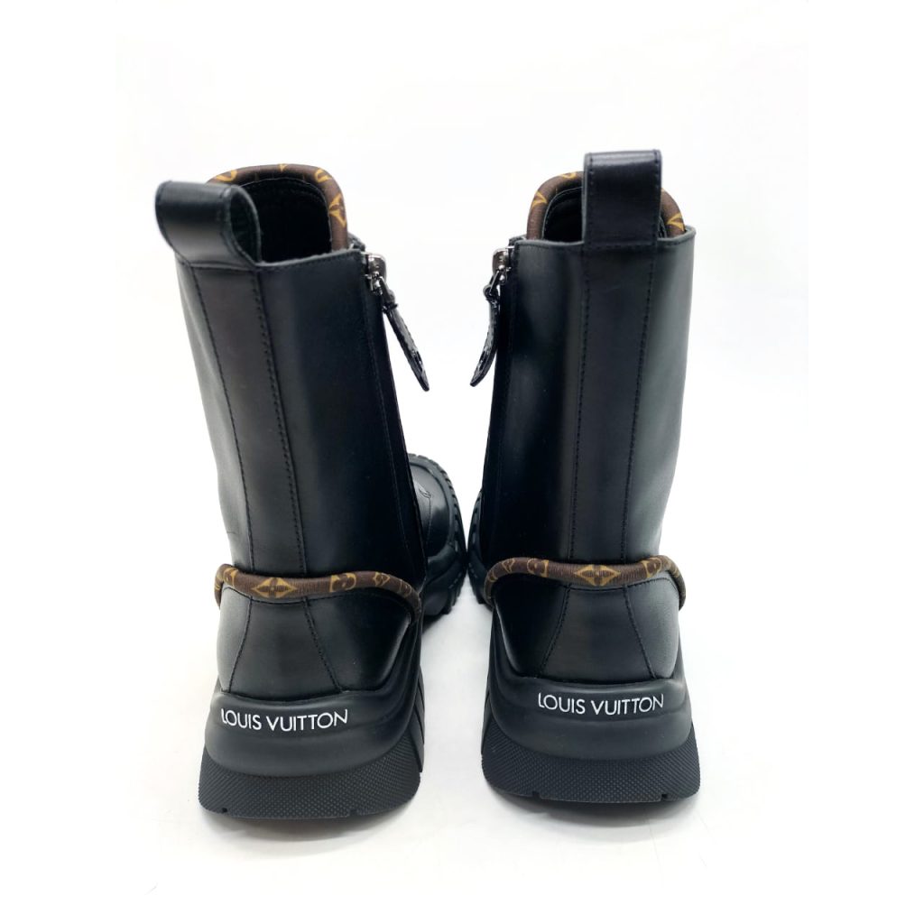 Louis Vuitton Black Ruby Flat Ranger Boots – The Luxe Closet